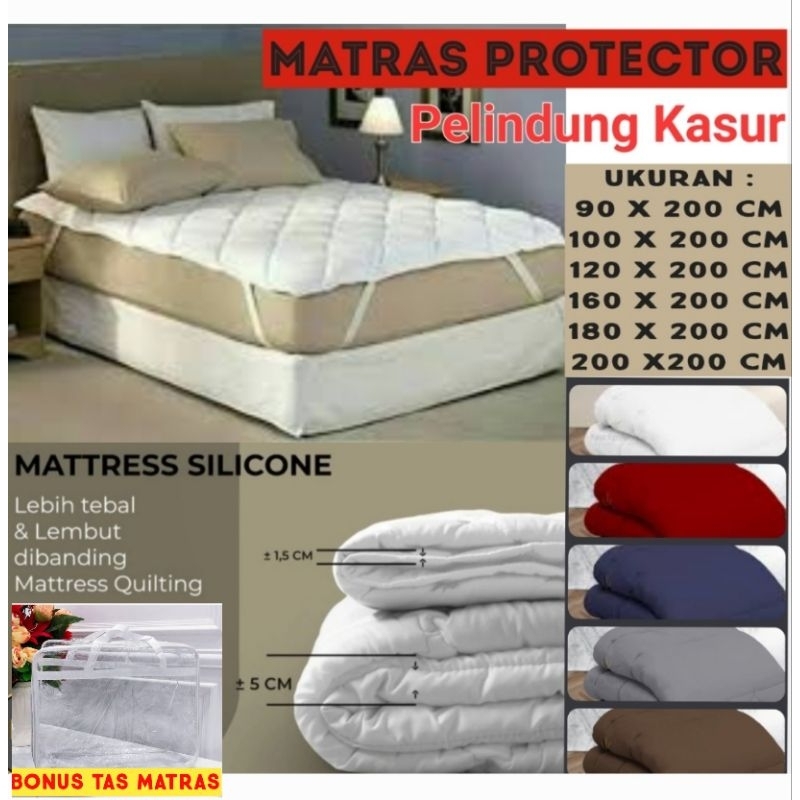 Jual Matras Protector Premium Tebal / Pelindung Kasur Ready Aneka Warna ...
