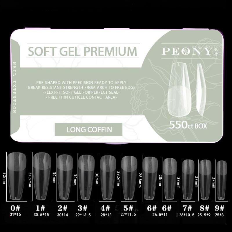 Jual SOFT TIPS 550Pc Peony SIZE MEDIUM Kuku Palsu Extention / Kuku ...