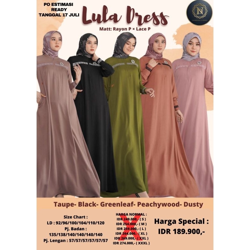 Jual LULA DRESS NADHEERA LUXURY | Shopee Indonesia