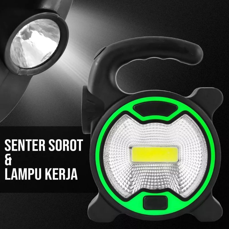 Jual NEW Senter Lampu COB Senter Led Work Light Mini Senter COB Batre ...