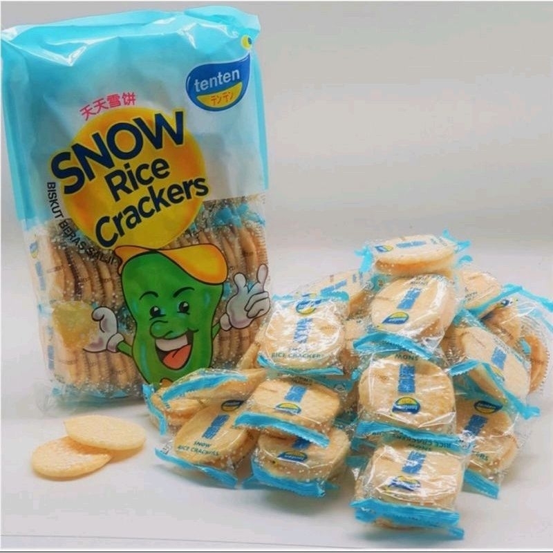 Jual Tenten rice crackers snow 360gr crackers biskuit beras | Shopee ...