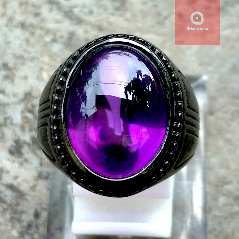 Jual Cincin Batu Mulia Bungur Tanjung Bintang Slendang Air Black Ring ...