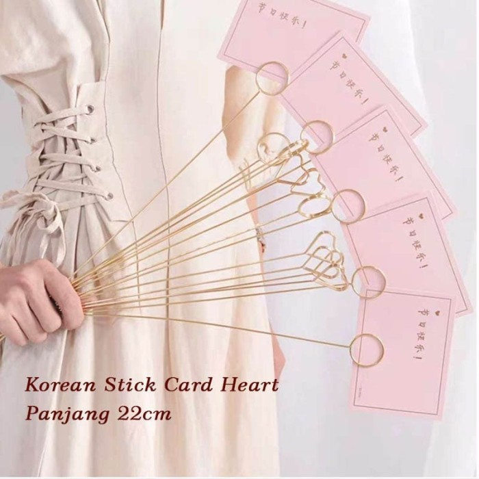 Jual (1PCS) Gold Stick Card / Stick Bunga Stick Greeting Cards Gagang ...
