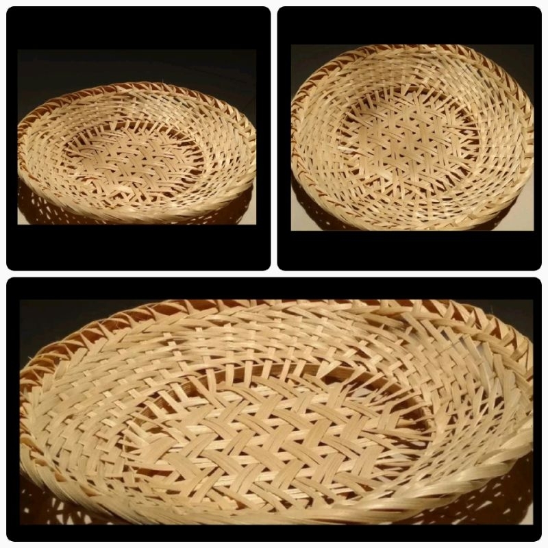 Jual Piring bambu-piring anyaman bambu piring saji dinner piring cafe ...