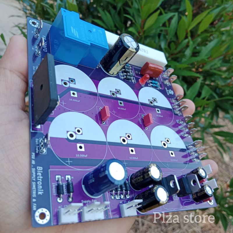 Jual PCB PSU 6 ELKO CLASS AB LENGKAP SOFTSTART/TEGANGAN SIMETRIS/FAN ...