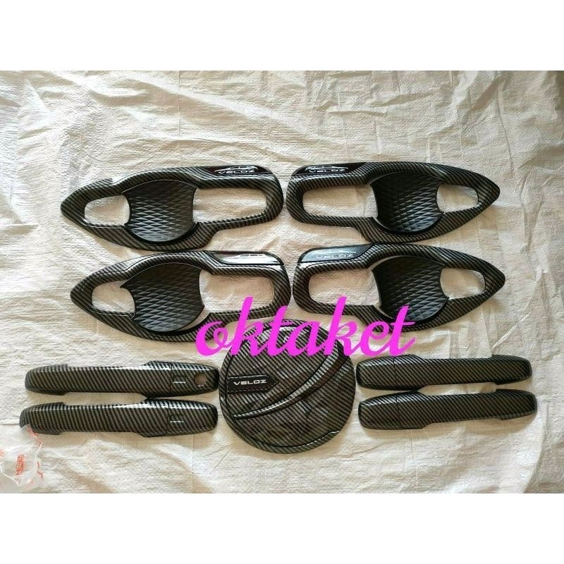 Jual paket outer handle tank cover Avanza Xenia Veloz 2021 2022 2023 2024 Exclusive Full Carbon ...