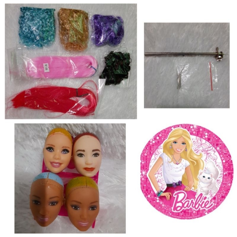 Jual set reroot boneka barbie kepala barbie rambut alat reroot | Shopee ...