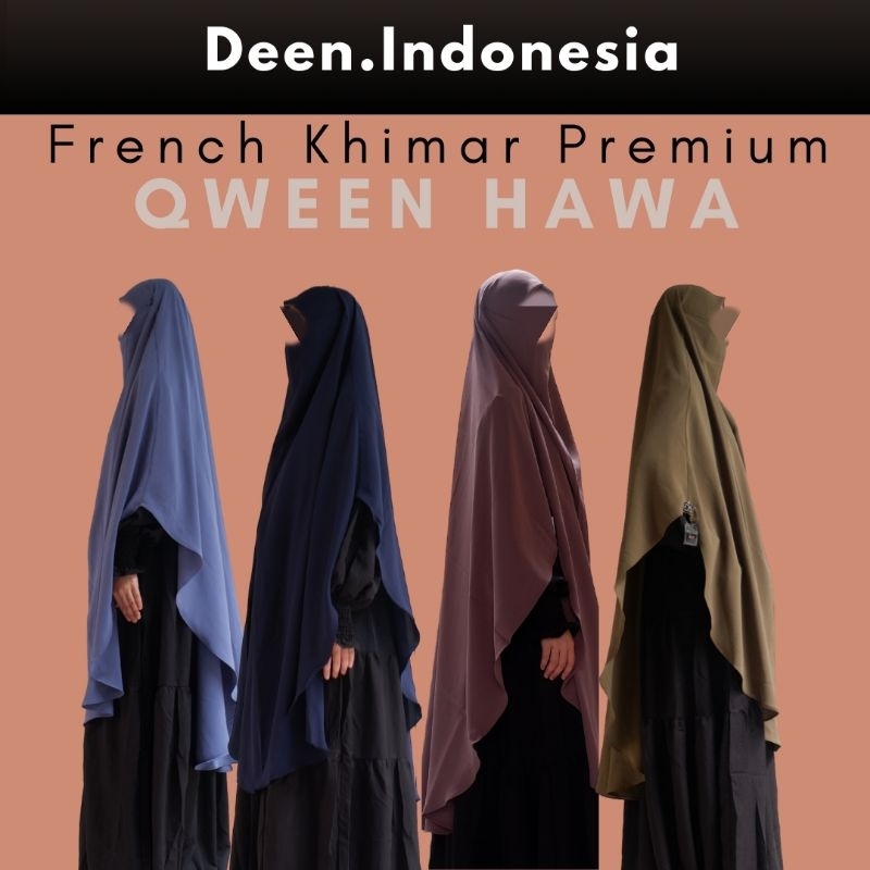 Jual French Khimar Long Oval Premium Jumbo Bahan Sultan Series Qween ...