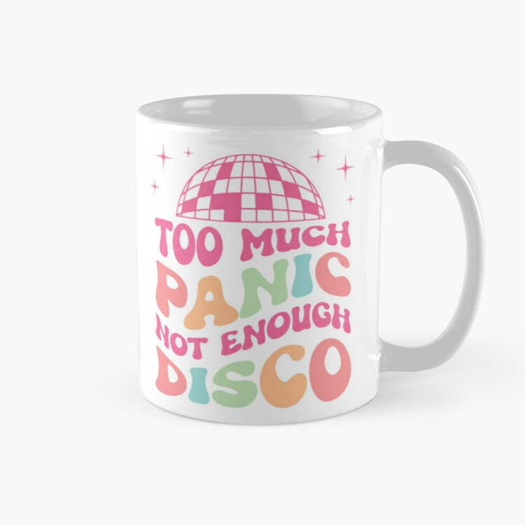 Jual Mug Motif Too Much Panic Not Enough Disco Hippie | Shopee Indonesia