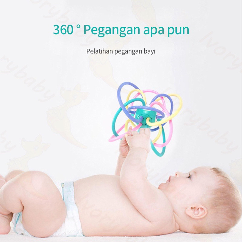 Jual Gigitan bayi mainan bayi bola manhattan teether bayi BPA free ...
