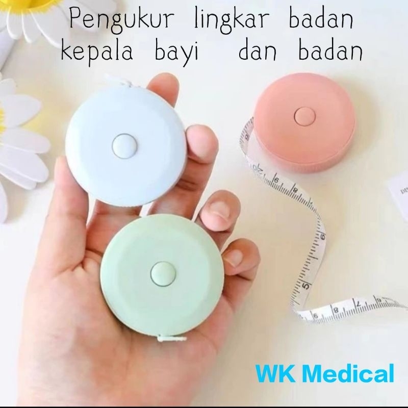 Jual Meteran mini gulung 150 cm pengukur lingkar kepala perut bayi ...