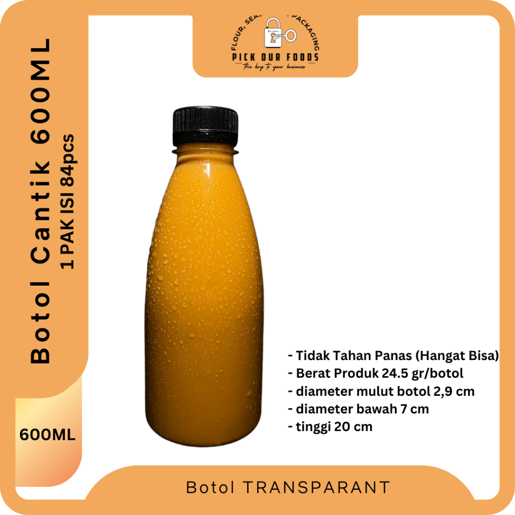 Jual Botol Cantik 600ml | Botol Valencia 600ml | Botol Plastik PET 600 ...