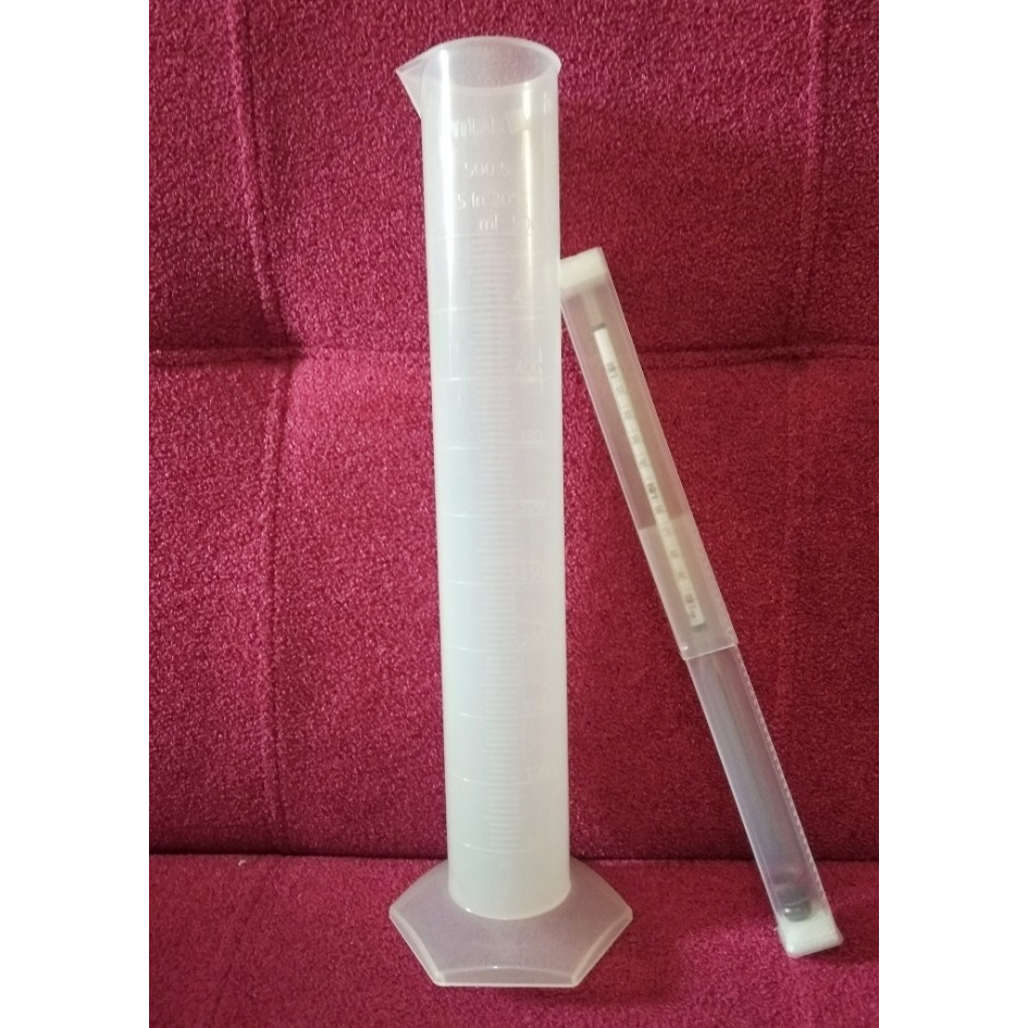 Jual Hydrometer Density Solar 800-900 Plus Gelas Ukur 1 Liter PP Test ...