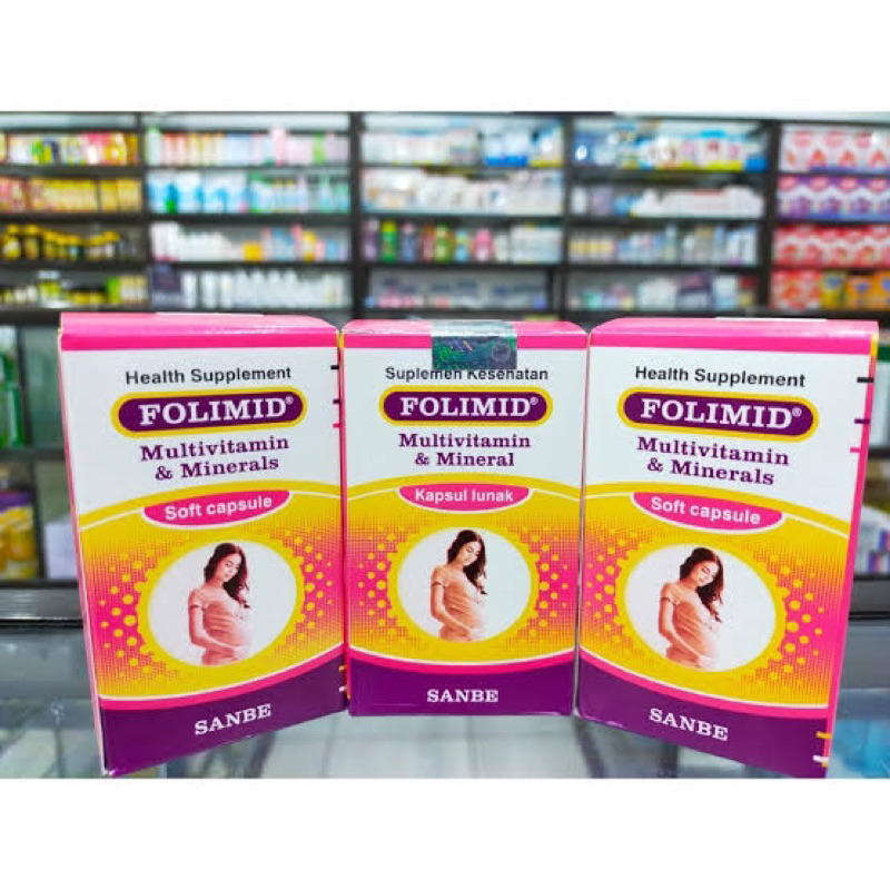 Jual FOLIMID SANBE ED 2025 ORIGINAL ISI 30 KAPSUL MULTIVITAMIN ...