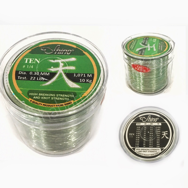 Jual Senar Pancing Shino Ten 1/4 Green (0.22mm - 0.70mm) | Shopee Indonesia