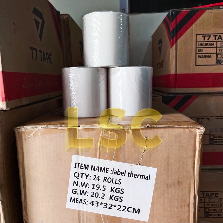 Jual LABEL RESI THERMAL 100 X 150 BARCODE LABEL STICKER THERMAL100X150 ...