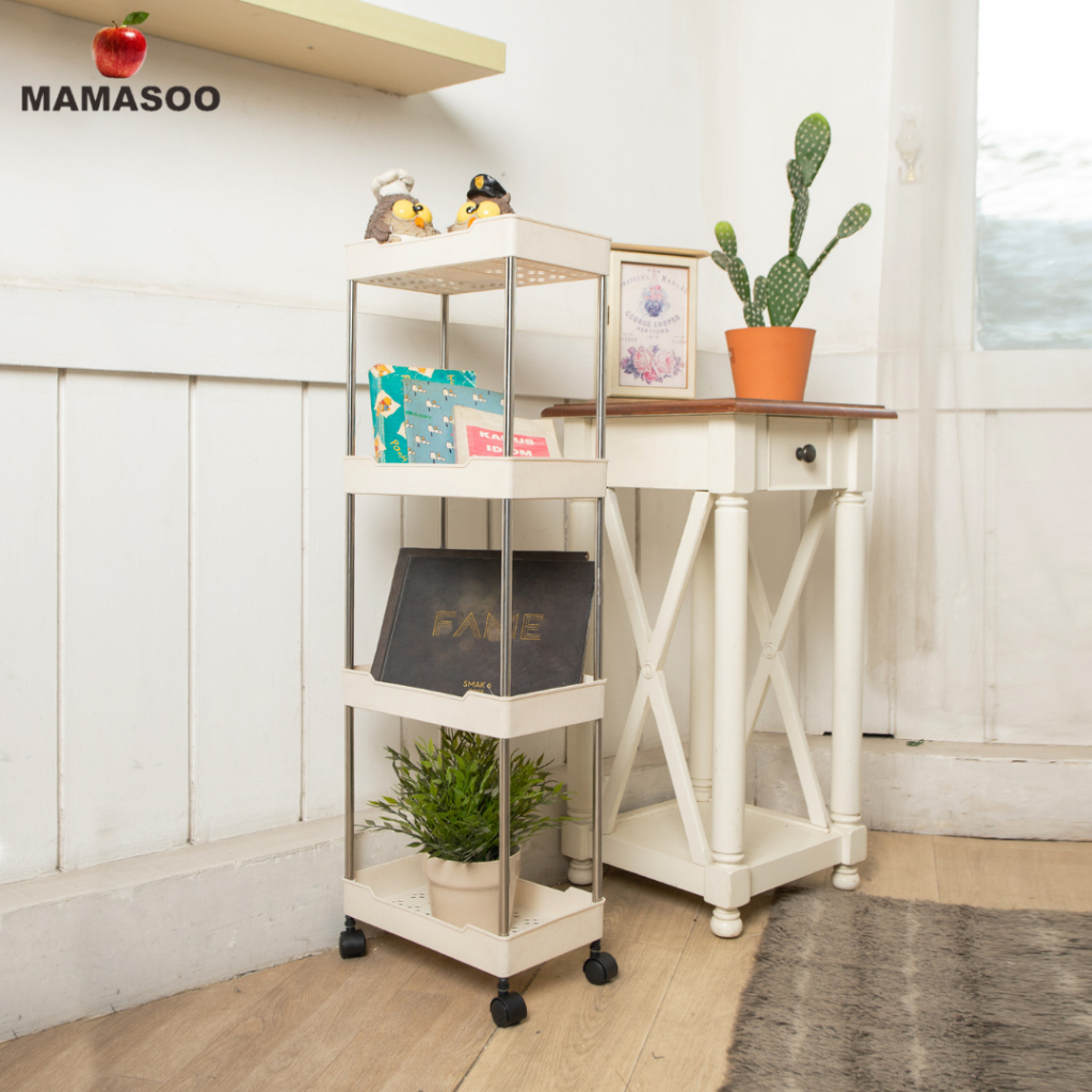 Jual MAMASOO Rak Troli Susun / Rak Dapur Wheatstraw Multifungsi Dapur ...