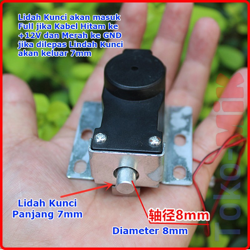 Jual DIY Solenoid Lock Electric Kunci Pintu Selenoid NC DC 12V-24V ...