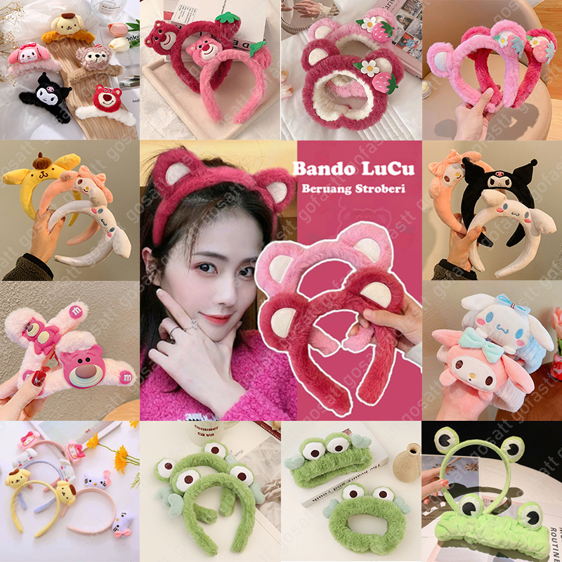 Jual 【COD】Bando Karakter Telinga Bear Lucu Korea Headband Bandana ...