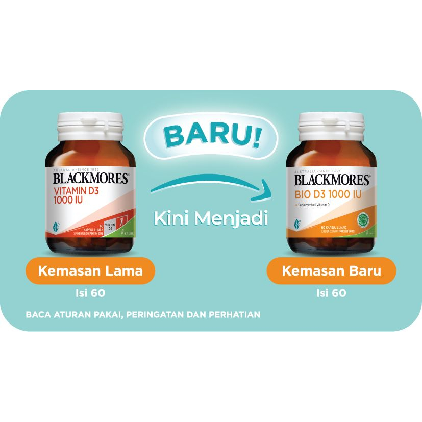 Jual Blackmores vitamin D3 1000 IU 30/60 tab | Shopee Indonesia