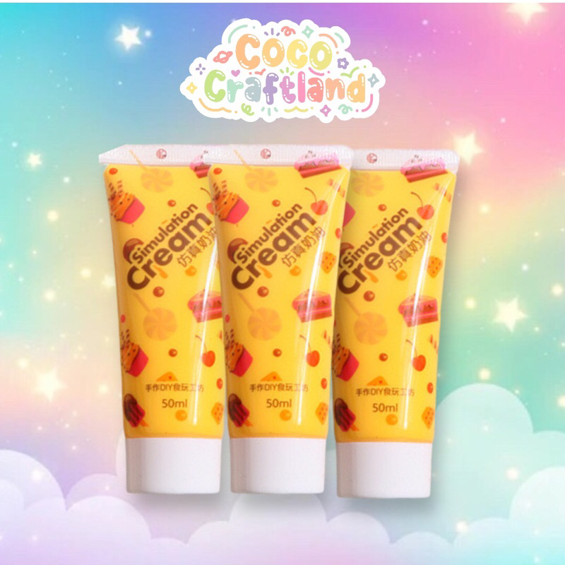 Jual DIY DECO Cream Glue premium tidak keras| fake cream | decoden ...