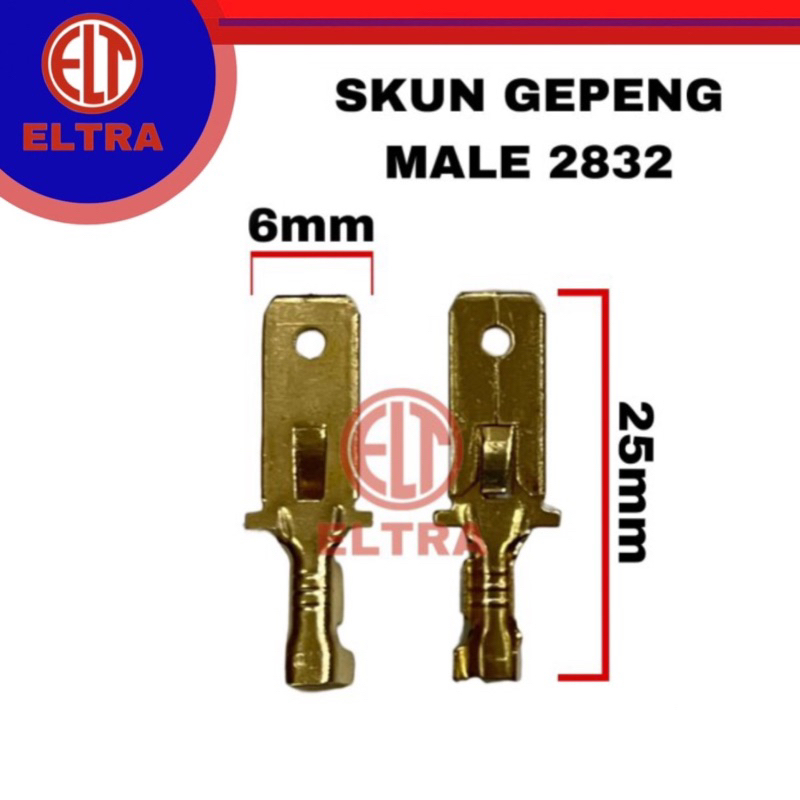 Jual Skun gepeng male / female 3555 2832 skun pcb kuningan putih ...