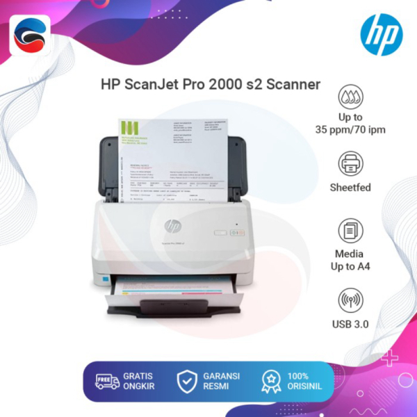 Jual HP Scanner ScanJet Pro 2000 s2 Sheet Feed | Shopee Indonesia