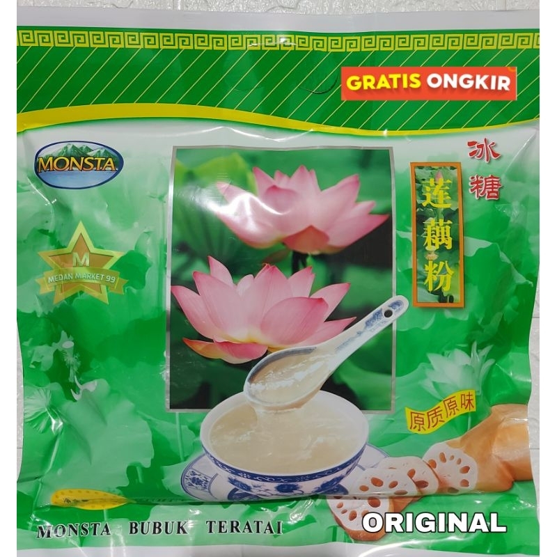 Jual 100 Original Monsta Bubuk Akar Teratai Instant 300g Bubur Teratai Akar Teratai