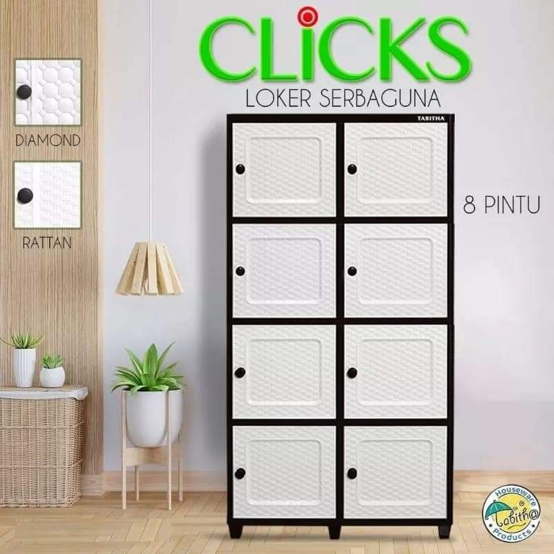 Jual Lemari CLICKS Loker Tabitha 4 Susun/lemari 4 susun/lemari plastik ...