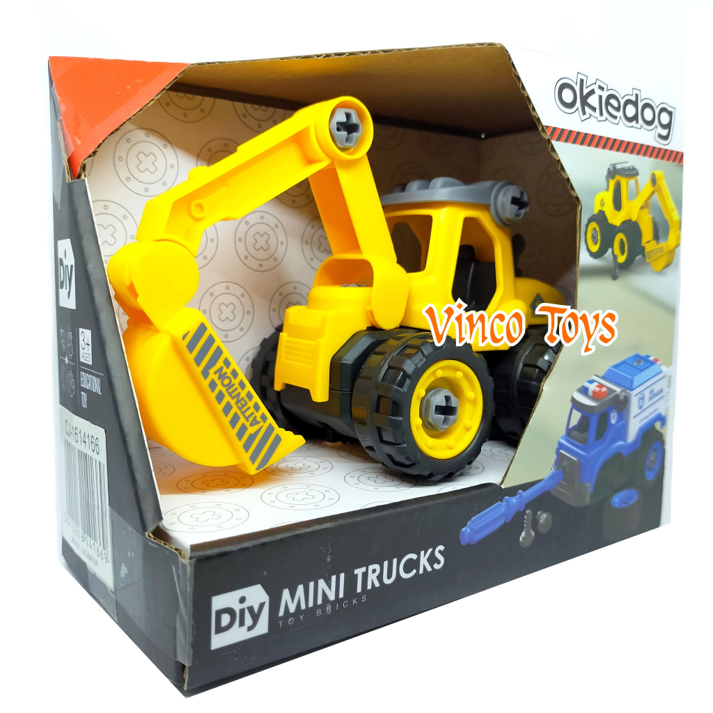 Jual Truk bongkar pasang OKIEDOG DIY MINI TRUCK fire truck dump truck ...