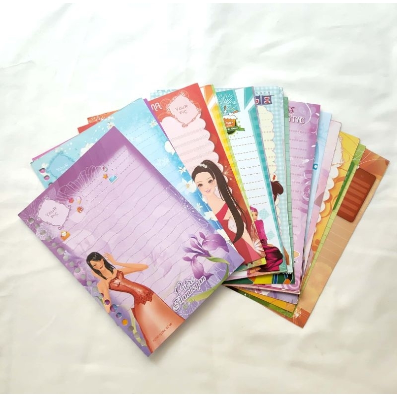 Jual (HARGA PER LEMBAR) Kertas Binder A5 / Kertas File A5 - Series Miss ...