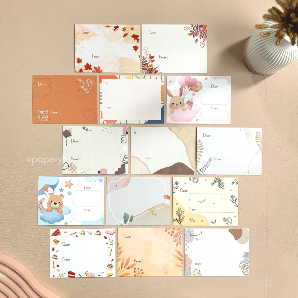 Jual Greeting Card Blank Kartu Ucapan Kosong Hadiah Gift 10 x 7.5 cm ...