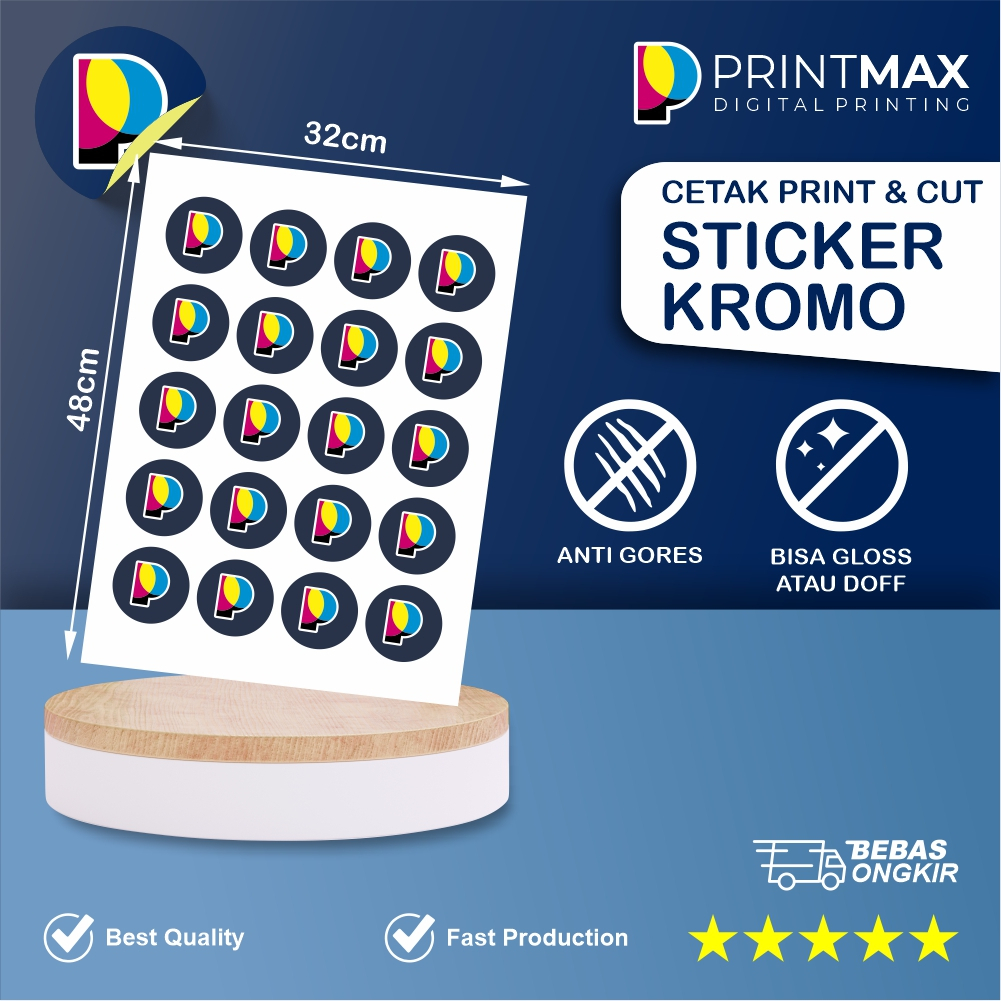 Jual Cetak Stiker Label Kromot A3+ Print & Cut / Sticker Label ...