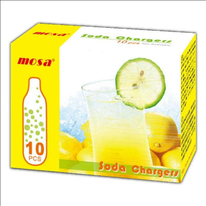Jual Mosa Soda Drink Maker Charger Gas CO2 Food Grade Catridge 10 pcs ...