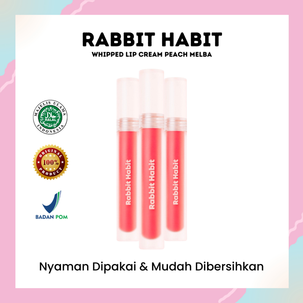 Jual Rabbit Habit Whipped Lip Cream #10 Peach Melba 4gr (100% ORIGINAL ...