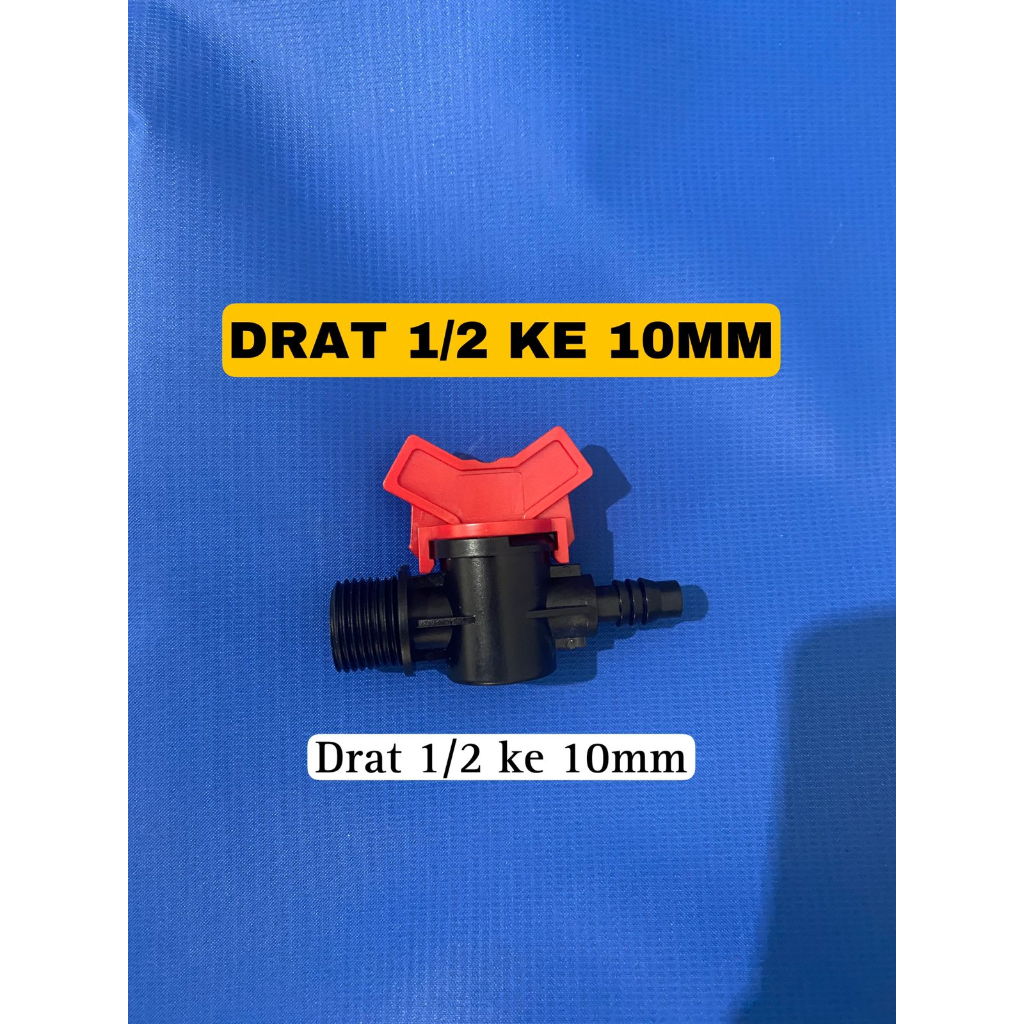 Jual Konektor Stop Kran chek Valve Drat pipa 1/2 Inch ke Selang 8/11mm ...