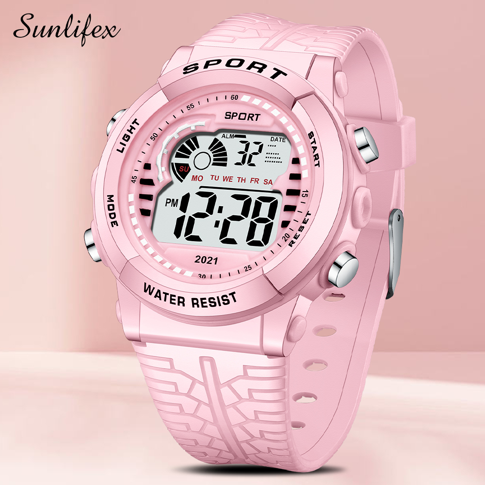 Jual Sunlifex Jam Tangan Wanita Digital Tali Silikon Jam Murid Olahraga ...