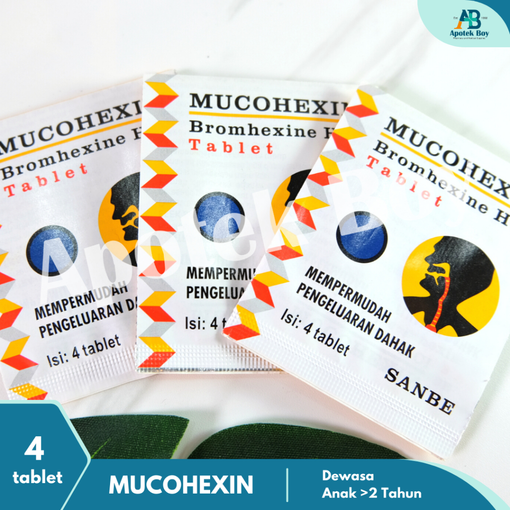 Jual MUCOHEXIN TABLET 8 MG | OBAT BATUK | OBAT BATUK BERDAHAK | Shopee ...
