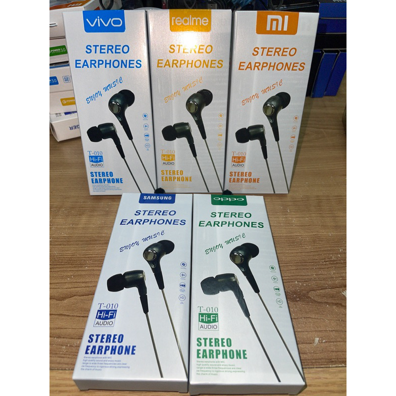 Jual HF HEASET PHILIPS TYPE T-010 + MIC STEREO EARPHONE SUARA BASS ...