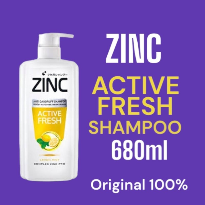 Jual Zinc Shampoo Active Fresh Botol 680ml | Shopee Indonesia