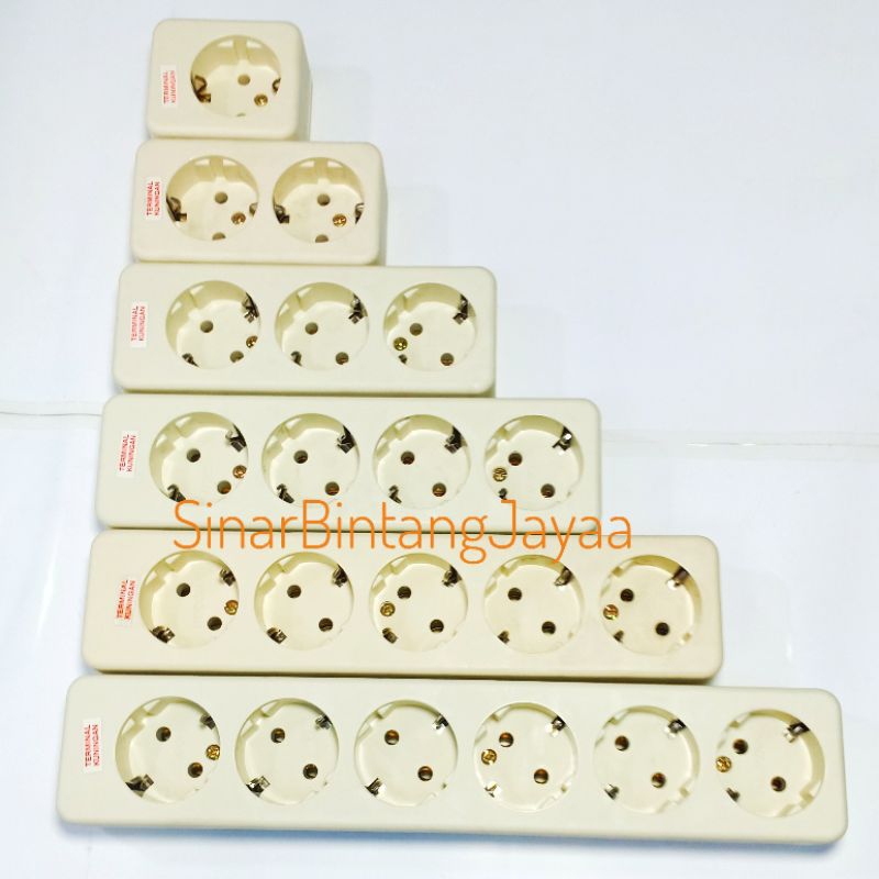 Jual STOP KONTAK UTICON TERMINAL KUNINGAN 1,2,3,4,5,6LUBANG | Shopee Indonesia