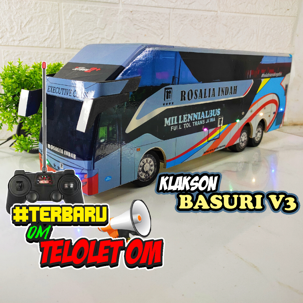 Jual Miniatur Bus Pakai Telolet Basuri V3 Full Lampu | Shopee Indonesia