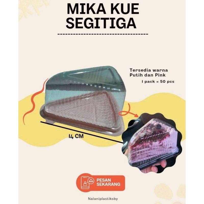 Jual MIKA KUE SEGITIGA/ MIKA KUE POTONG/MIKA TART SLICE TRIANGLE 50 PCS ...
