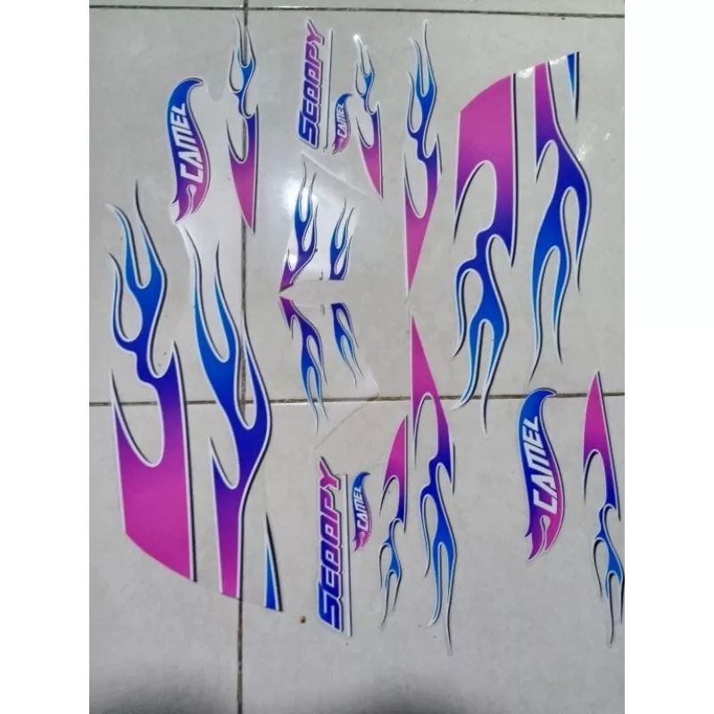 Jual STICKER STRIPING TRANSPARAN HONDA SCOOPY ALL TAHUN MITIF API CAMEL ...