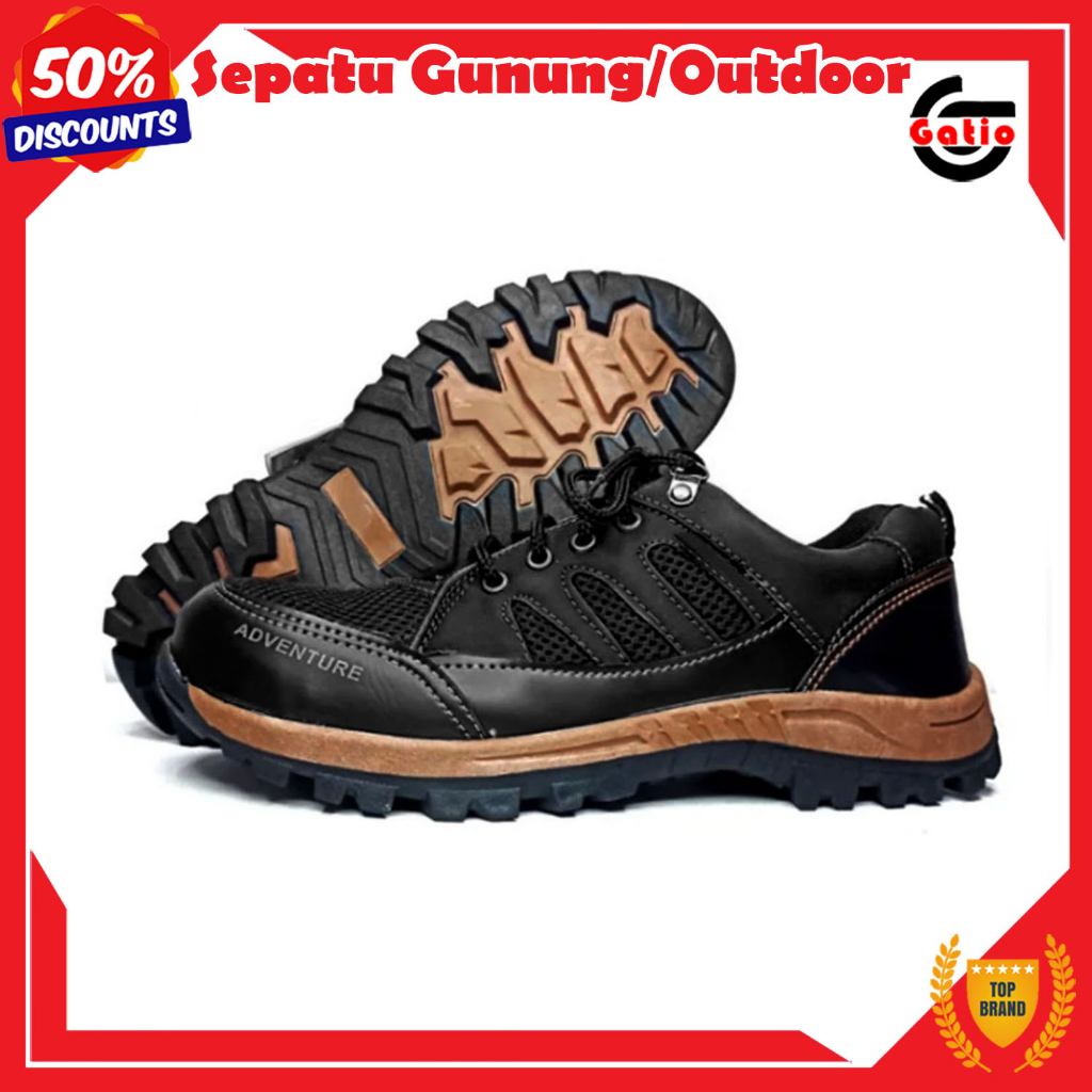 Jual Sepatu Gunung Pria Outdoor Hiking Sol Karet RNG50 | Shopee Indonesia