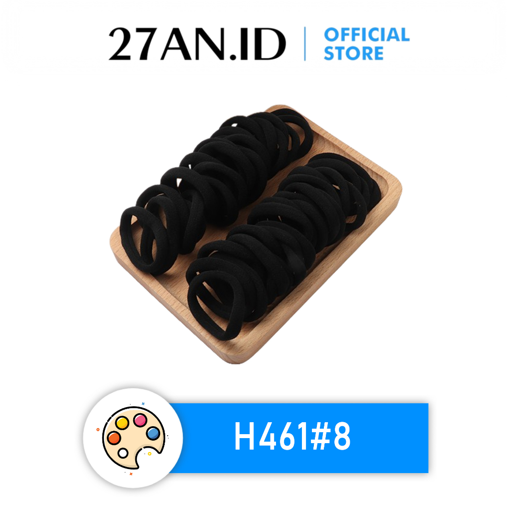 Jual ( 27AN.ID ) Ikat Rambut Wanita H461 Ikat karet Rambut polos isi ...