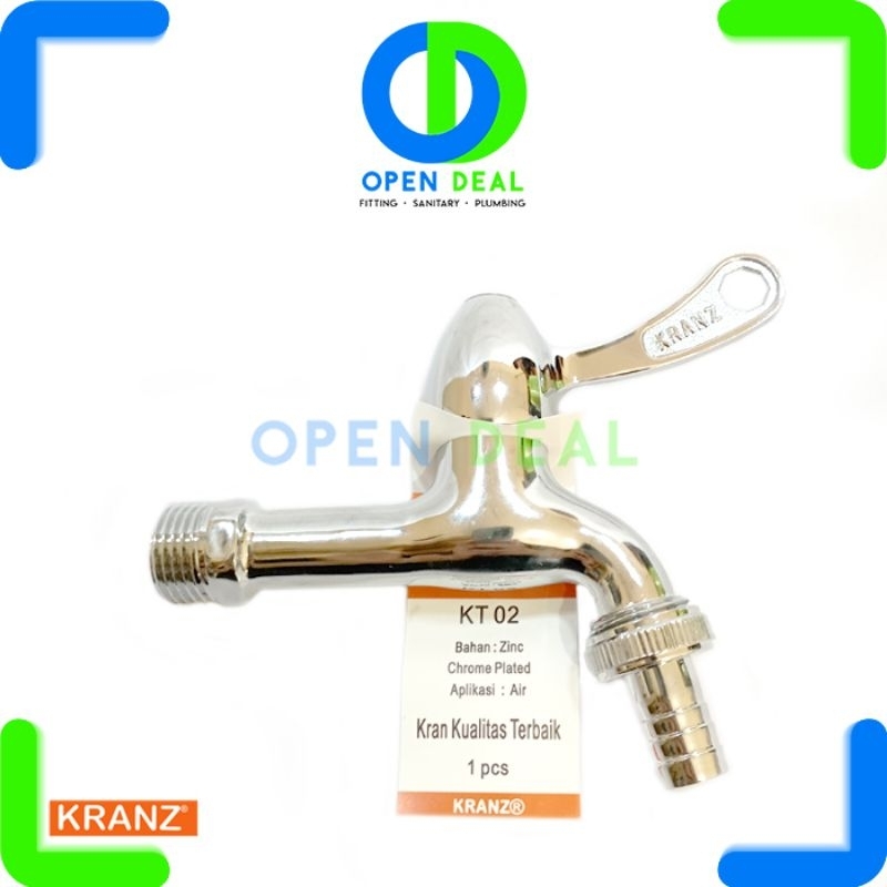 Jual Keran KT 02 1/2" KRANZ / Kran Air / Kran Tembok/ Kran Engkol / Kran Taman / Kran Selang ...