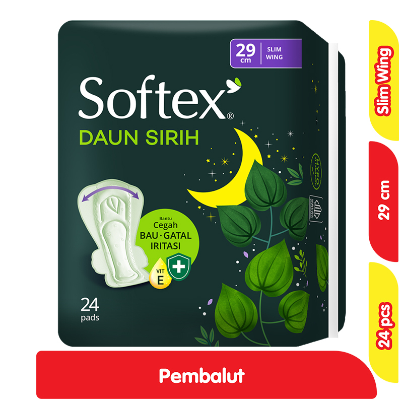 Jual Softex Daun Sirih Pembalut Heavy Flow Wing 29 cm 24 pcs | Shopee Indonesia
