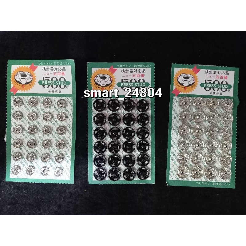 Jual Kancing Jepret 500 uk 6mm-8mm/Lembar(2lusin) | Shopee Indonesia