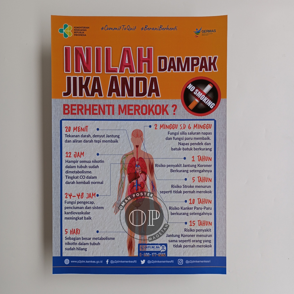 Jual Poster Kesehatan - Poster Inilah Dampak Jika Anda Berhenti Merokok ...